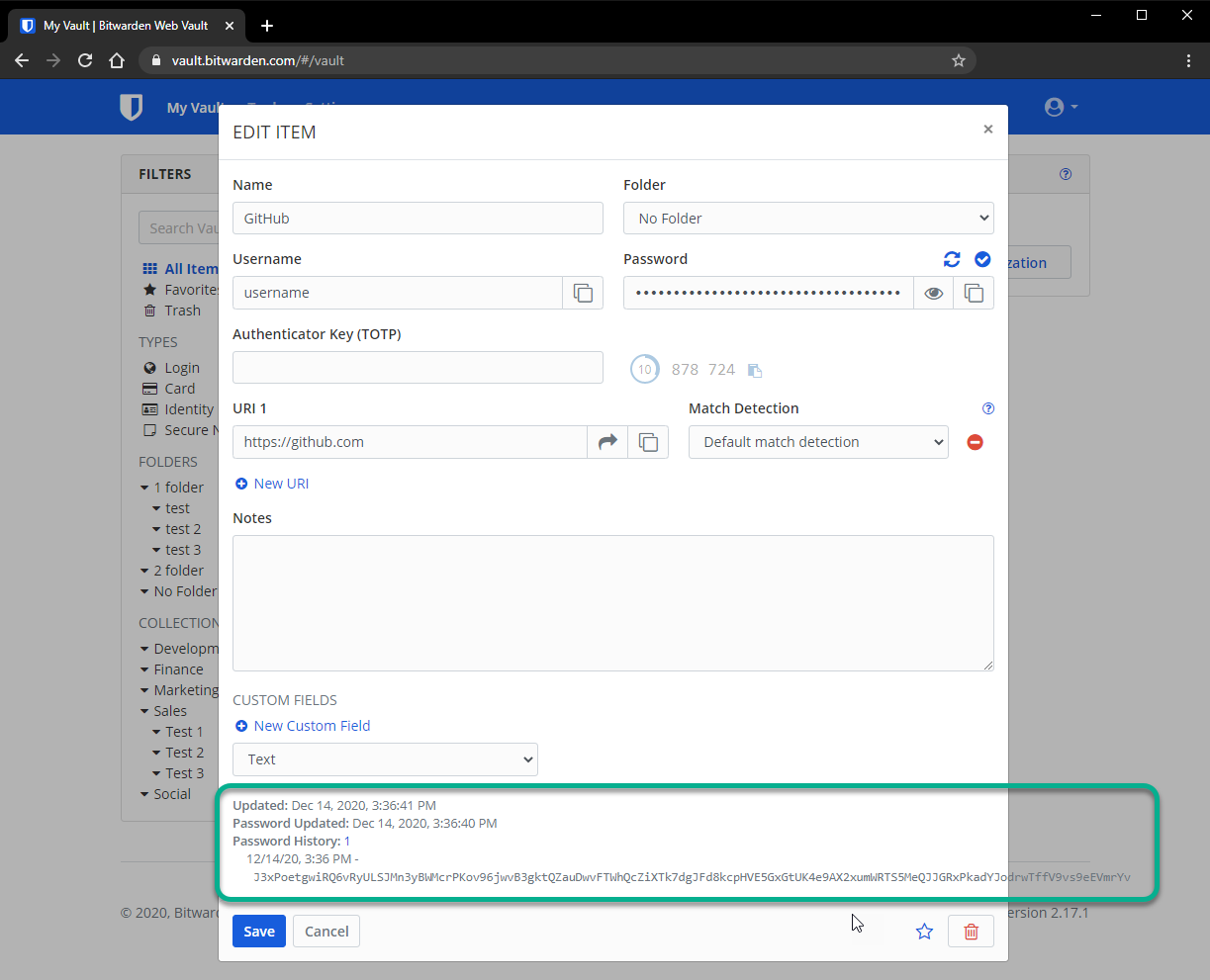 Password History Overflow · Issue #738 · bitwarden/web · GitHub