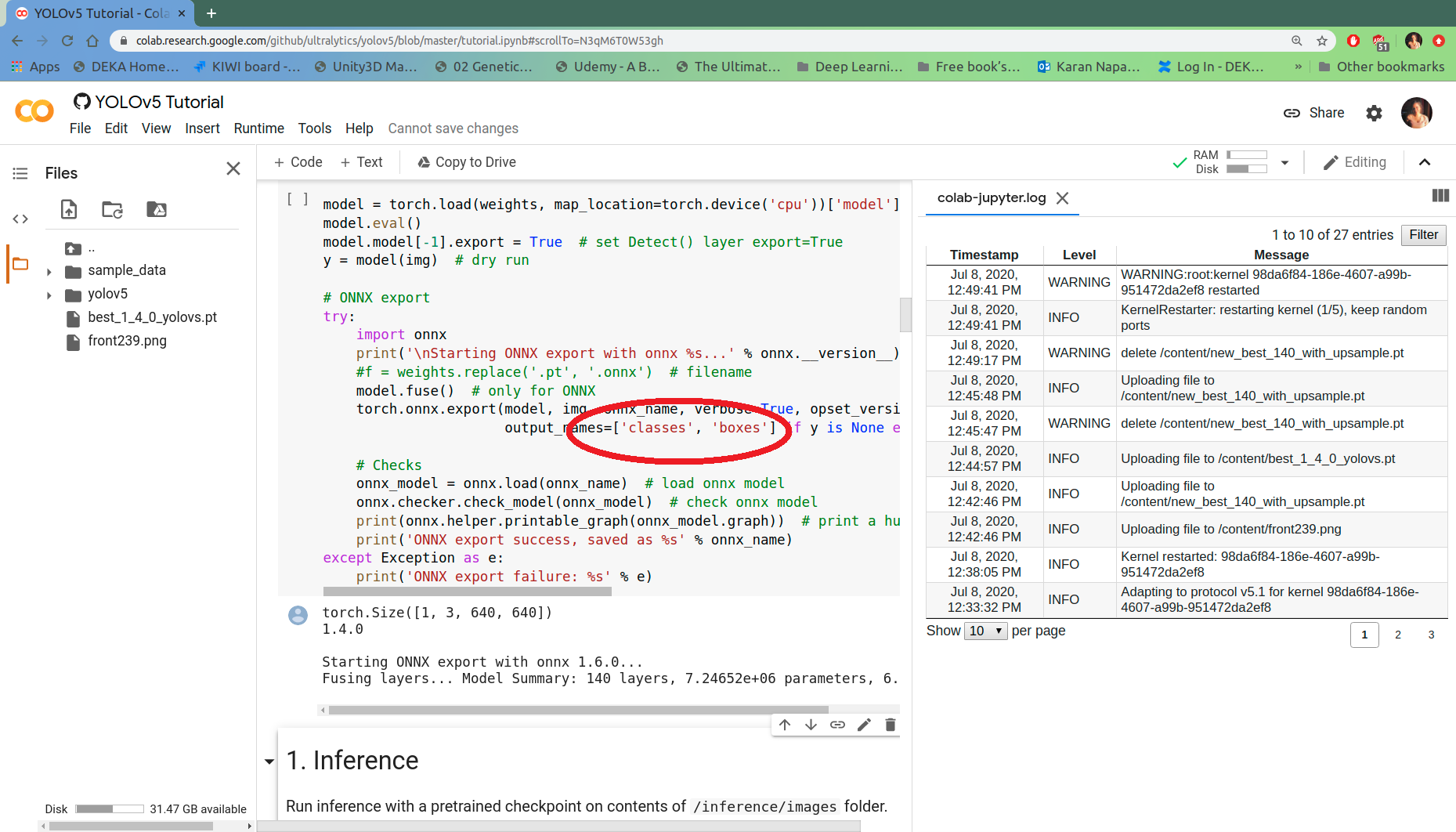 Cannot convert a model trained on PyTorch 1.4.0 to onnx file using version 1.6.0 and opset ...