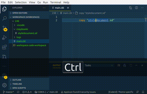 F12 to jump to file not working · Issue #248 · spgennard/vscode_cobol ...