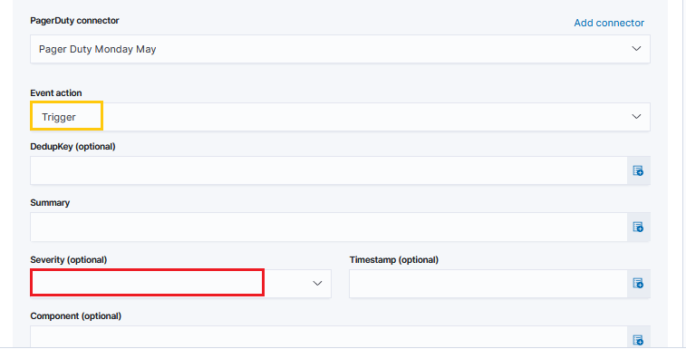 [Security Solution] Default value of "Severity" and "Event action" fields is not displaying for ...