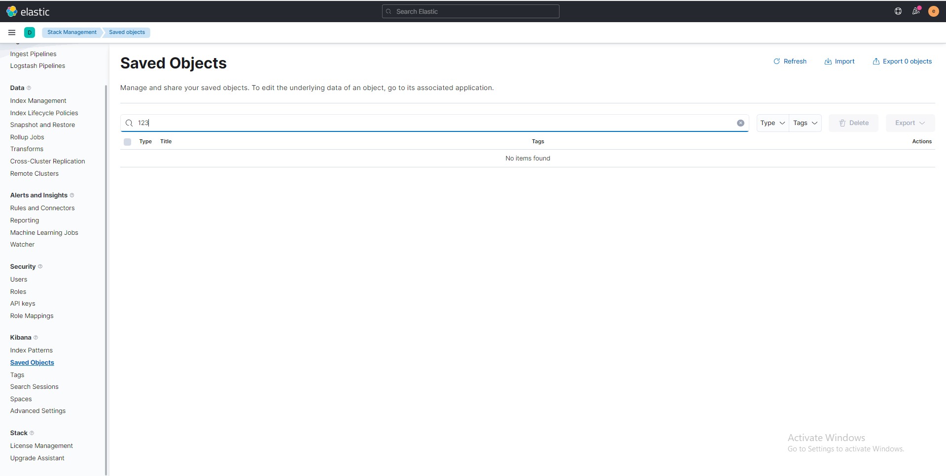 [Security Solution]Saved Object : 'unable find saved objects' typo in current error showing for ...
