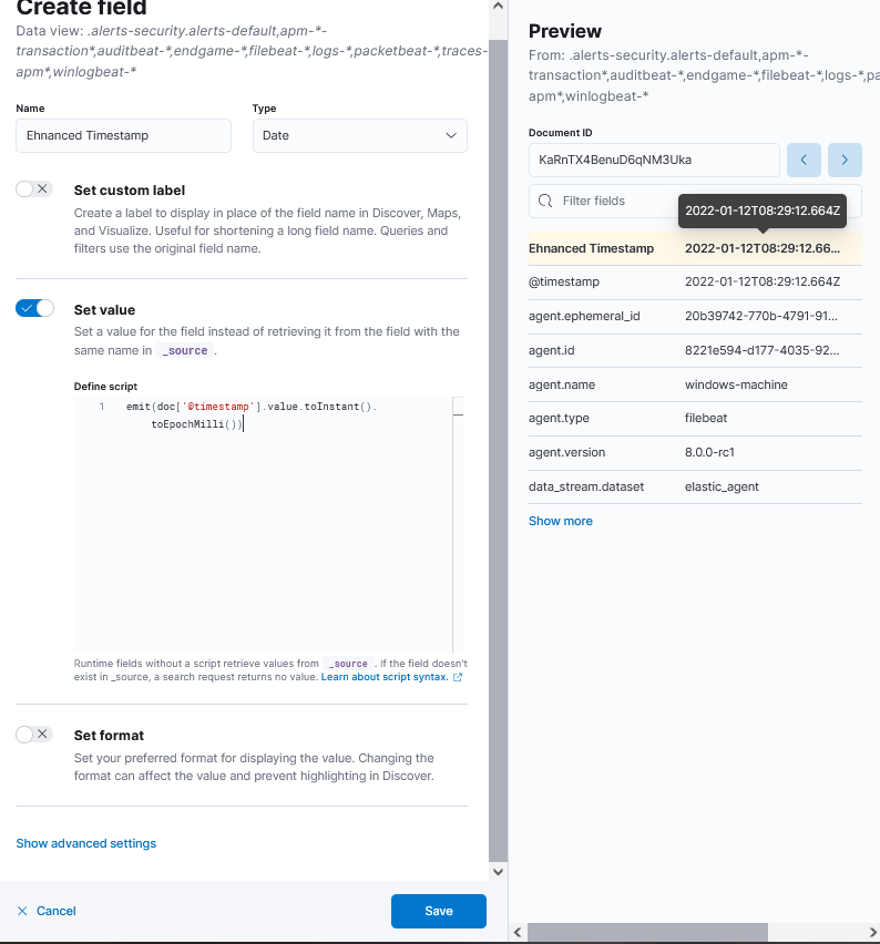 Security Solution Date Created Fields Format Mismatch · Issue 119743 