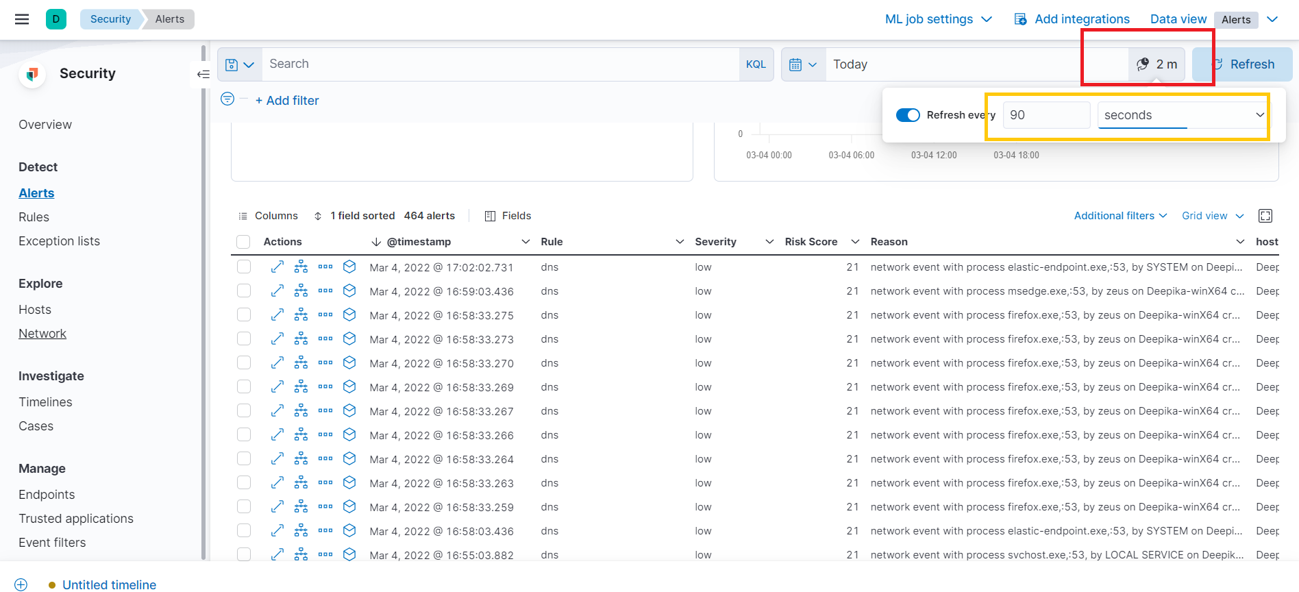 [Security Solution]Auto Refresh incorrect time display · Issue #126880 · elastic/kibana · GitHub
