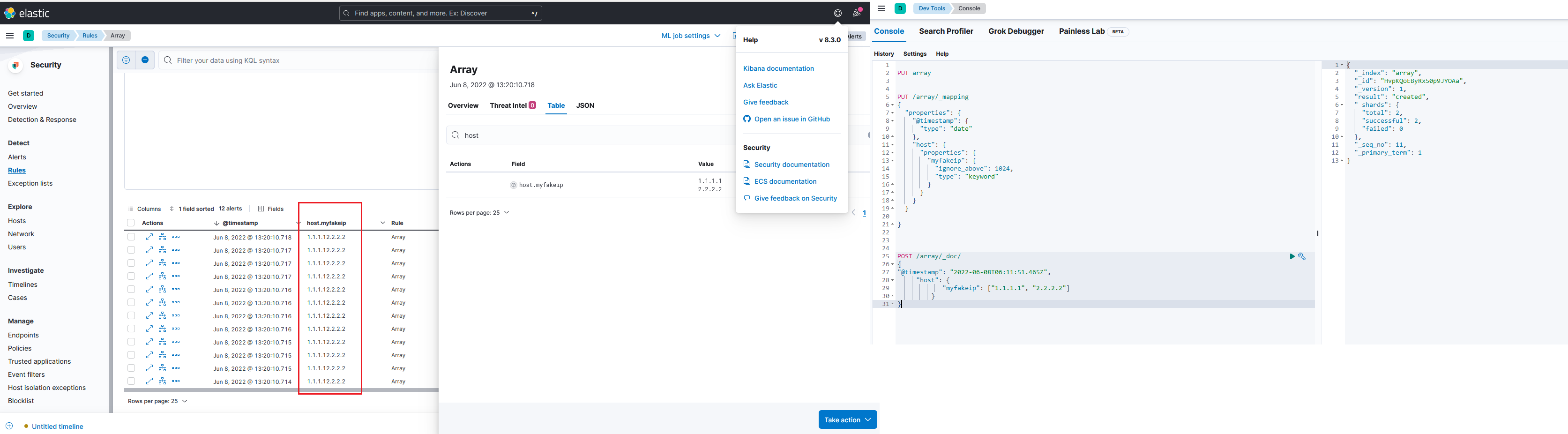 [Security Solution] Arrays not properly formatted on alerts table · Issue #125770 · elastic ...