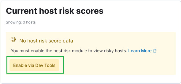 [Security Solution]Enable via Dev tool Host Risk from Overview page not working · Issue #140581 ...