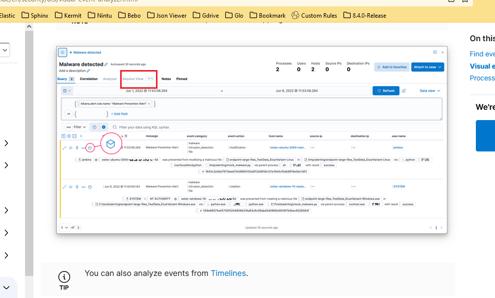 [DOCS]Beta label along with session tab inside timeline · Issue #2656 · elastic/security-docs ...
