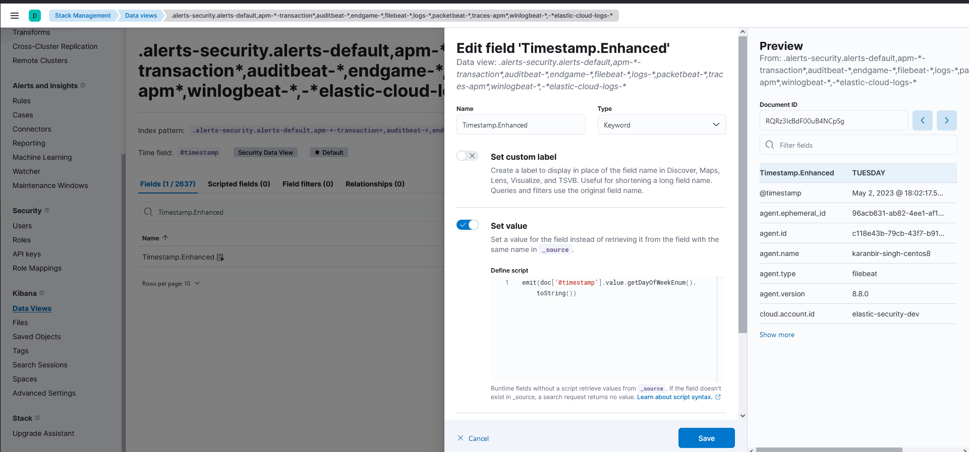 [Security Solution]Runtime Field not working on Alert Table · Issue #156374 · elastic/kibana ...
