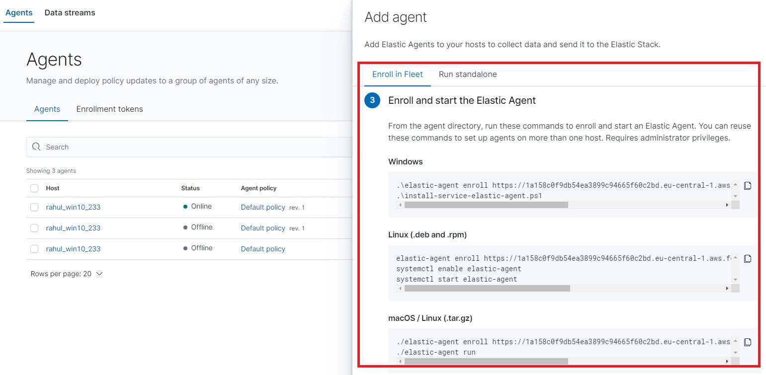 Old flyout with enroll commands is displayed under Add agent->Enroll in Fleet tab · Issue #79631 ...