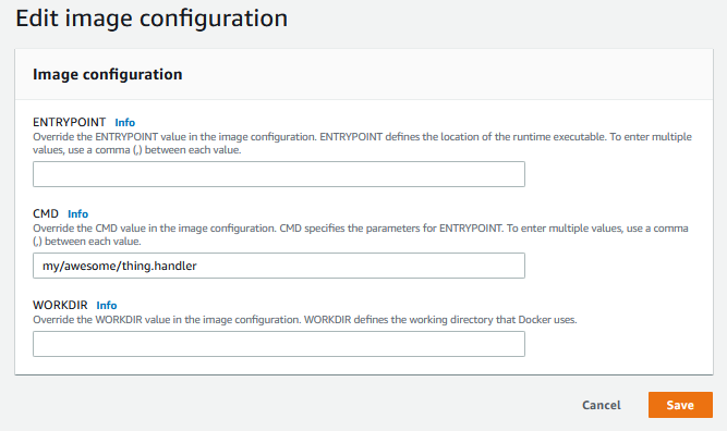 Lambda Docker Cmd Override Not Applying · Issue 8919 · Serverlessserverless · Github