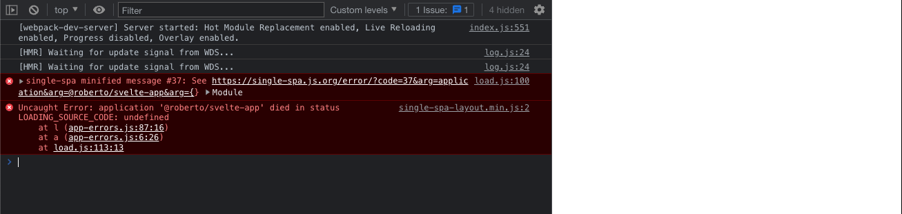 Problem trying to import Svelte/Webpack application · Issue #1095 · single-spa/single-spa · GitHub