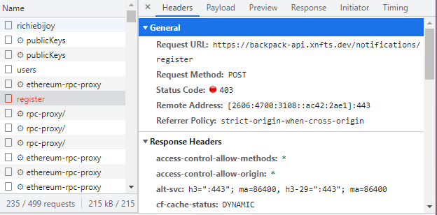No Authentication Token Found Response during initial Registration · Issue #3655 · coral-xyz ...