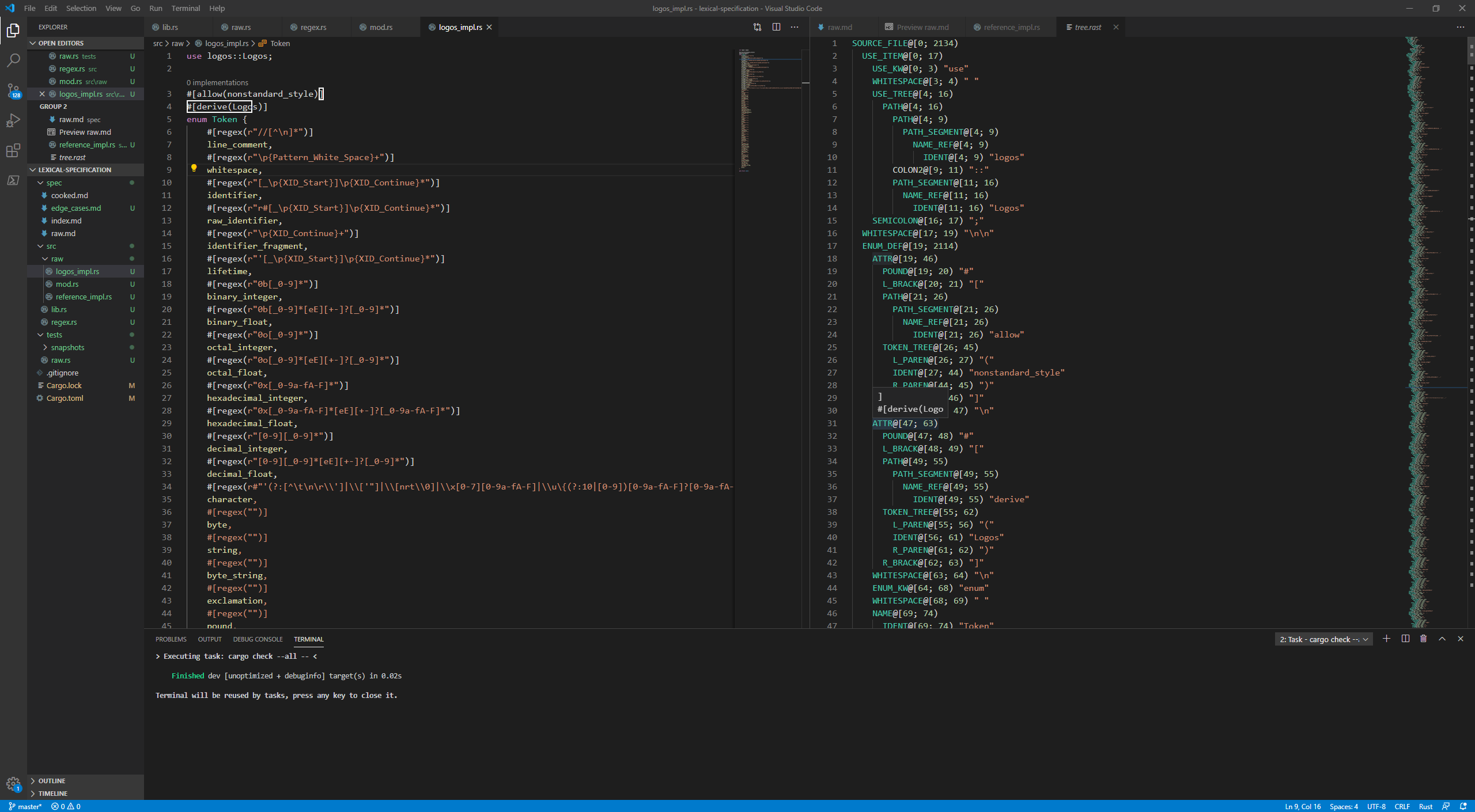 Show Syntax Tree's highlighting gets confused on CRLF files · Issue #4067 · rust-lang/rust ...