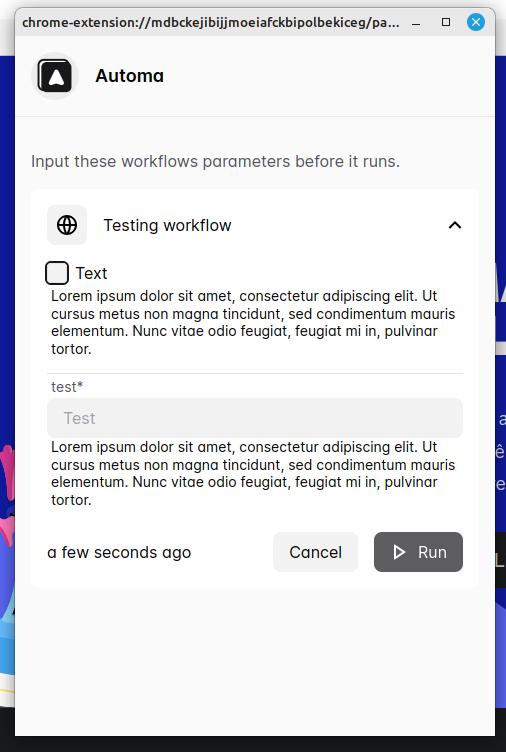 Overflow on the description of the checkbox trigger's parameter · Issue #1530 · AutomaApp/automa ...