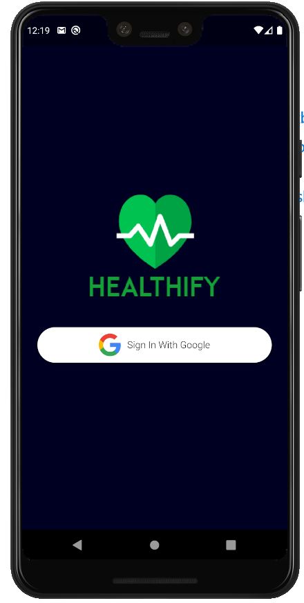 GitHub - vsinha312/healthify: An app that caters to your health needs.