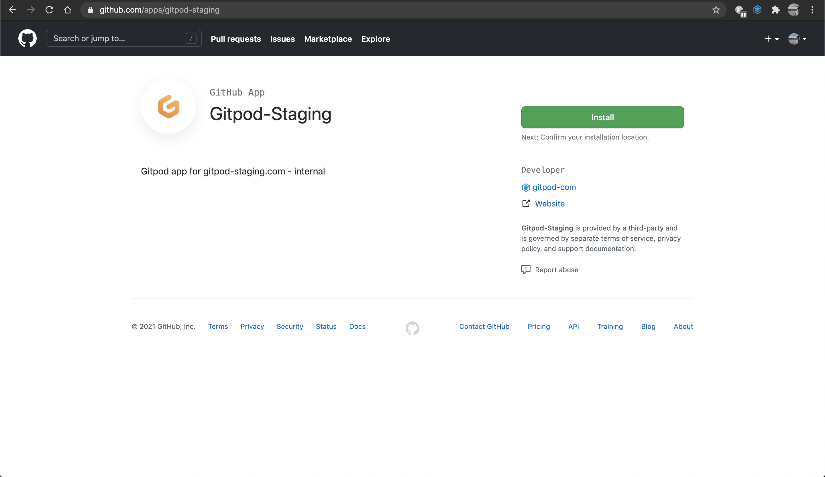 Github App Install Confirmation Flow Is Broken · Issue 4092 · Gitpod Iogitpod · Github