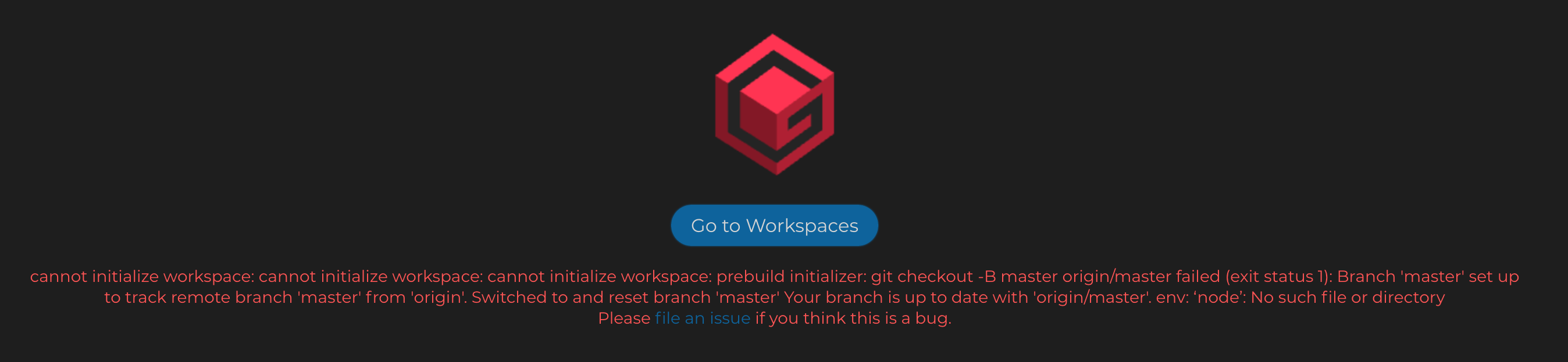 [prebuild] cannot initialize workspace · Issue #1381 · gitpod-io/gitpod · GitHub