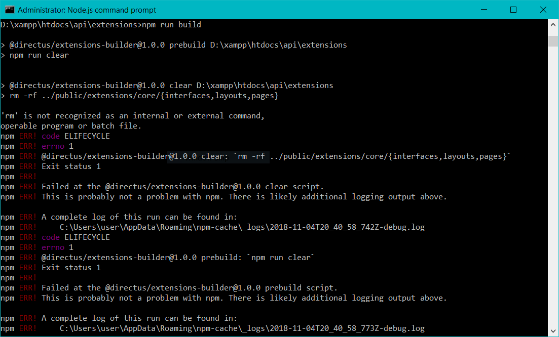 Error when building the `npm` dependencies of the extensions on Windows OS · Issue #571 ...