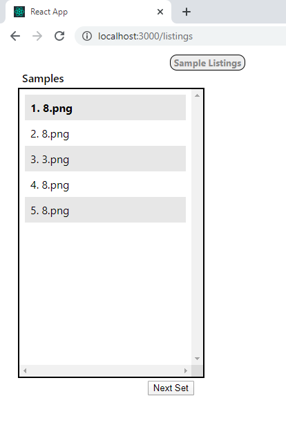 Wrap the item list to display first set of items after the last set ...