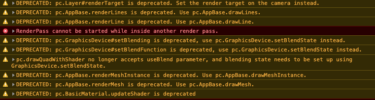 Remove The Use Of Deprecated Functions · Issue 978 · Playcanvas Editor · Github