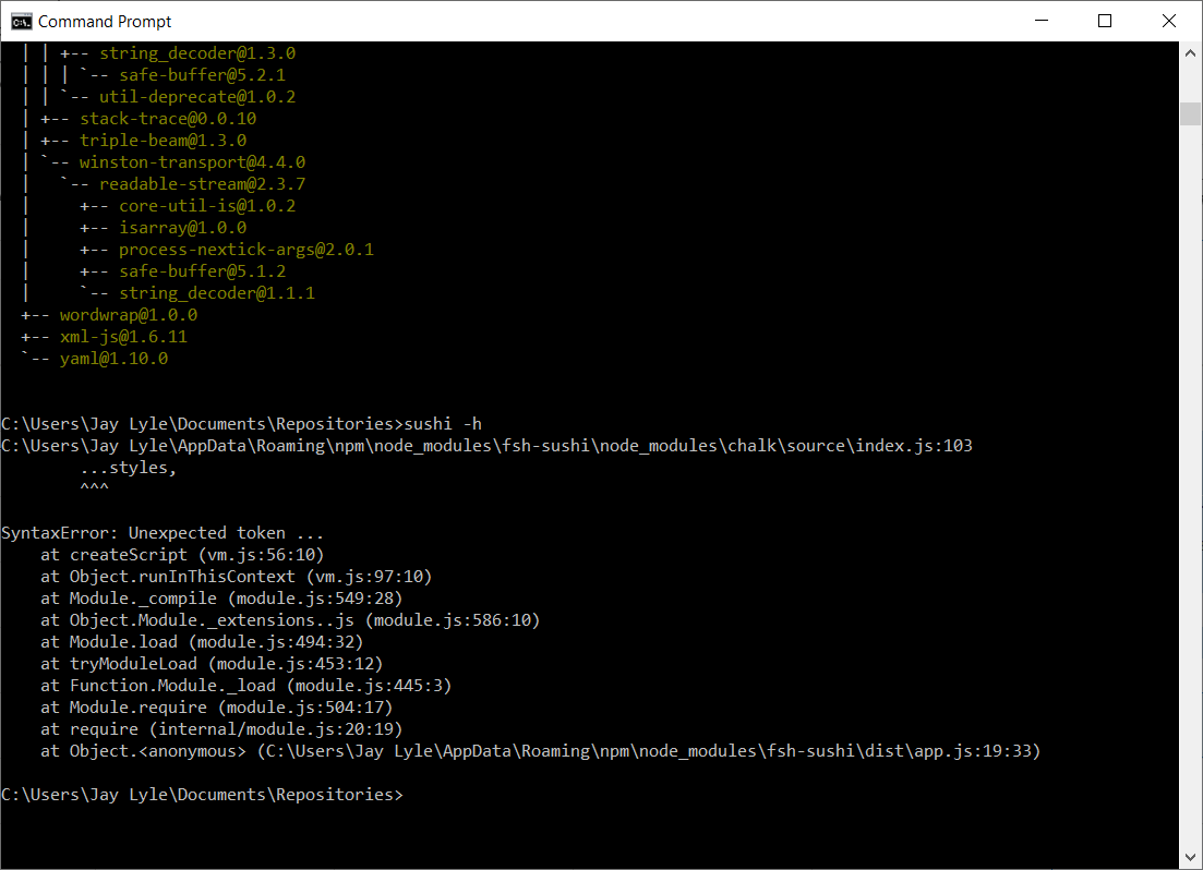 Install Issue · Issue 578 · Fhirsushi · Github 