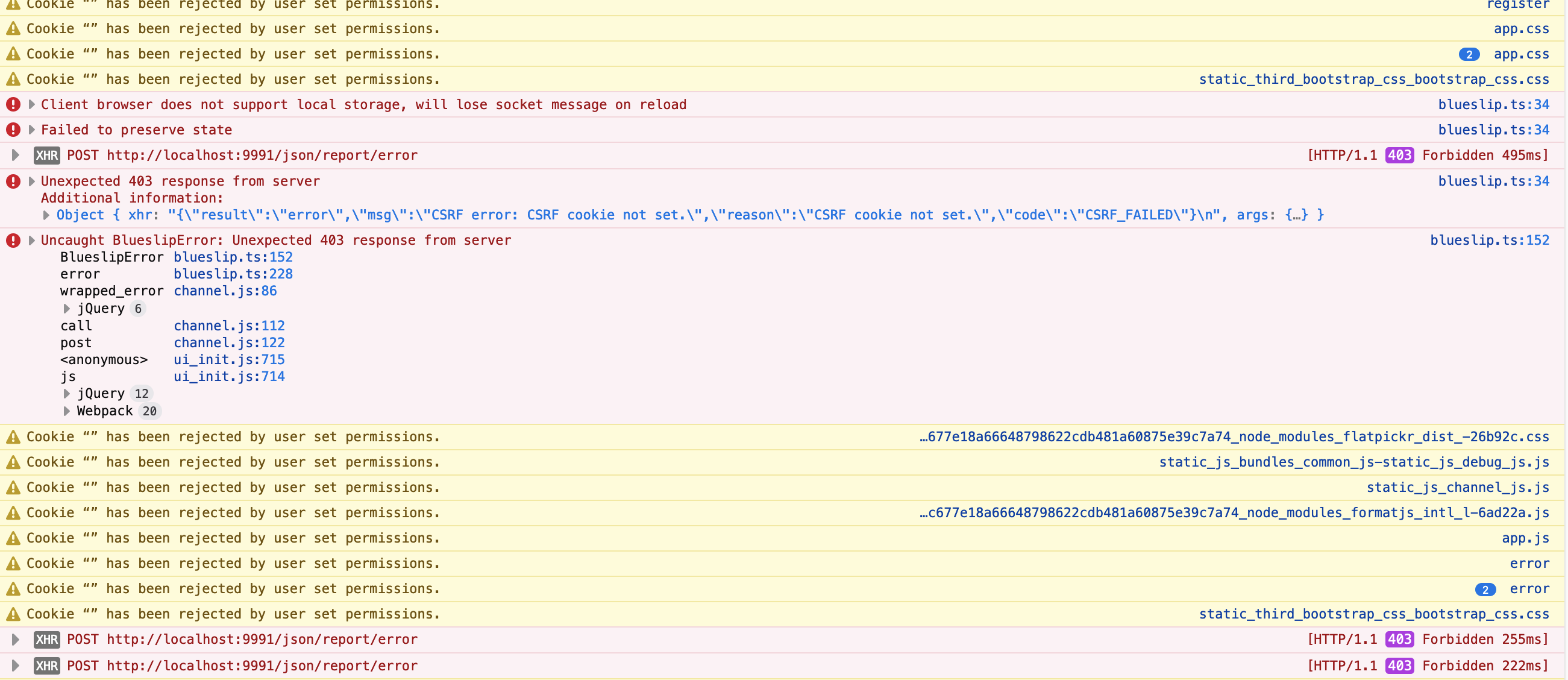 Fix exception accessing local storage in Firefox 104 (likely with some setting) · Issue #23316 ...