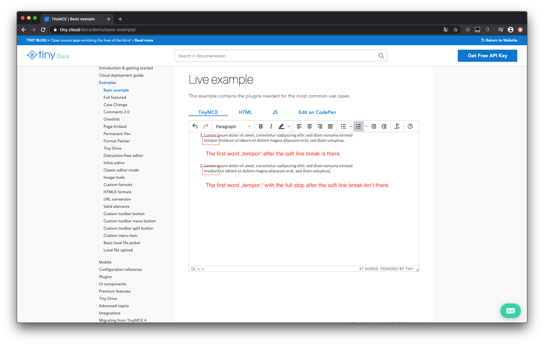 [ms word] soft line breaks in number lists · Issue #5474 · tinymce ...