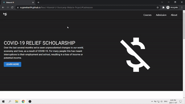 GitHub - eugenehan94/React-Material-UI-Bootcamp-Website-Project