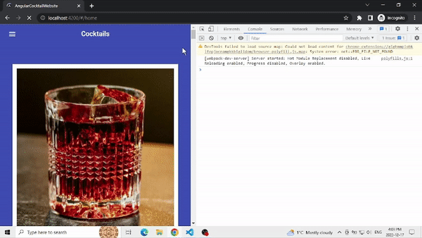 GitHub - eugenehan94/Angular-Material-Cocktail-Website