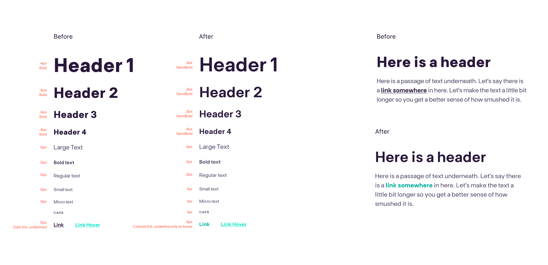 Update text treatment for better legibility + increased resemblance to ...