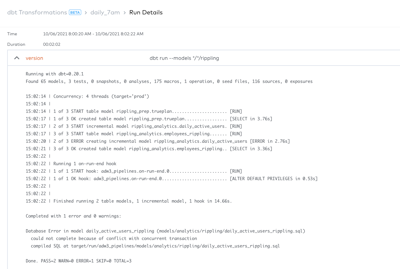 Concurrent Transaction Error on Redshift with RA3 Nodes · Issue #4014 · dbt-labs/dbt-core · GitHub