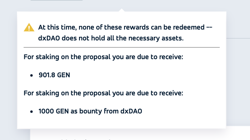 cannot redeem staking on proposal. · Issue #1969 · daostack/alchemy · GitHub