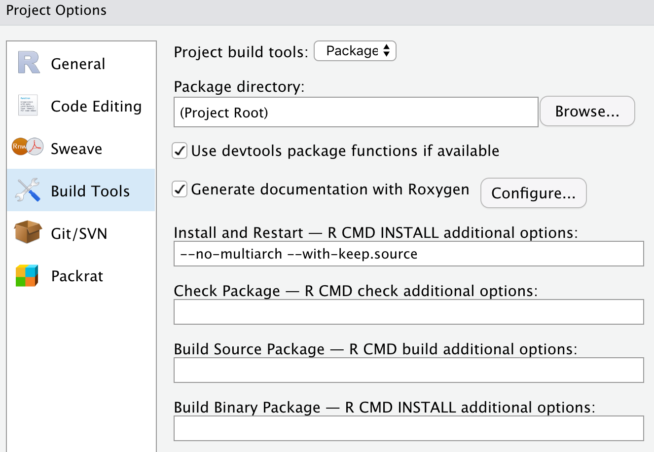 Make "Use devtools ..." a global option · Issue #4825 · rstudio/rstudio · GitHub