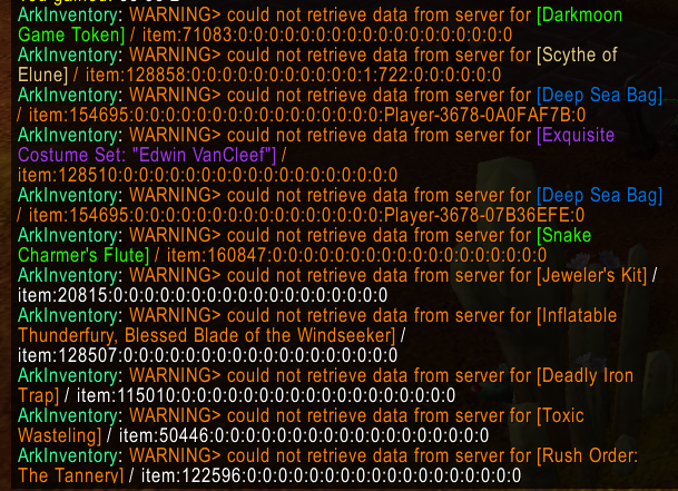 [Maybe Bug?] Could Not Retrieve Data message · Issue #1525 · arkayenro/arkinventory · GitHub