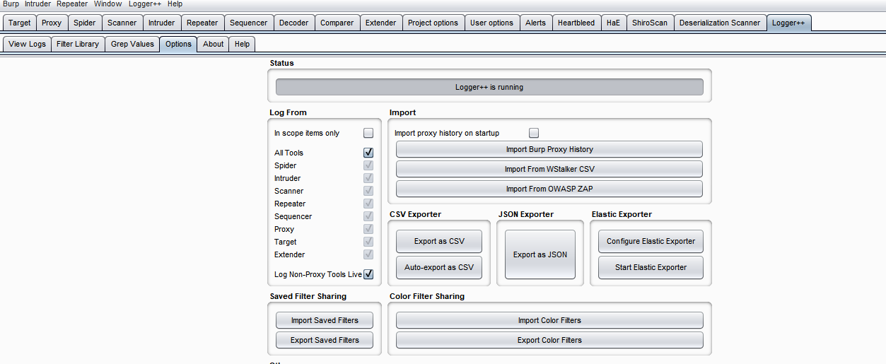 click view logs no response · Issue #124 · nccgroup/LoggerPlusPlus · GitHub