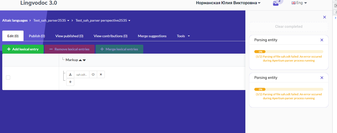 Parsing of file sah.odt failed: An error occured during Apertium parser process running · Issue ...