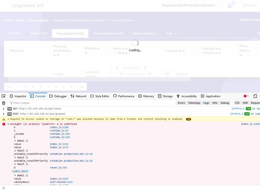Cognate acoustic analysis: Exception (Uncaught (in promise) TypeError ...