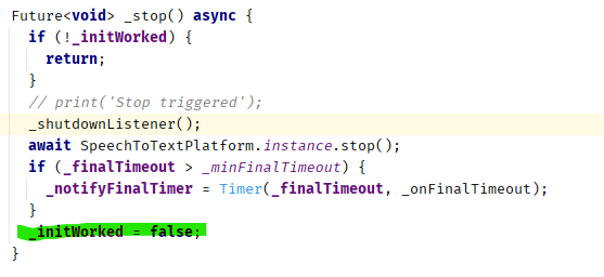 _initWorked not making false on stop() & cancel() methods · Issue #338 · csdcorp/speech_to_text ...