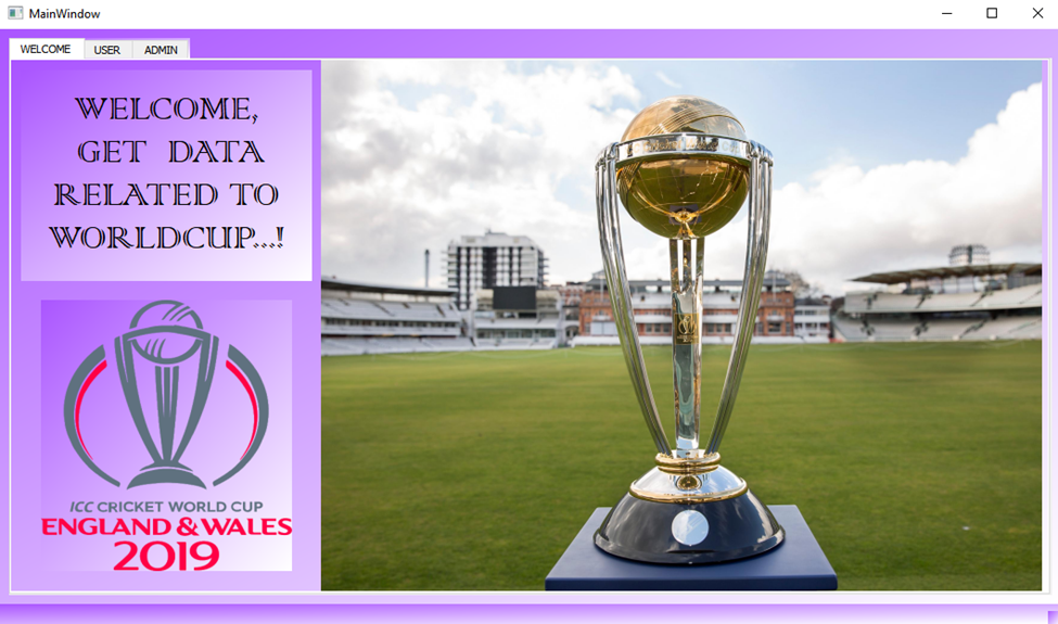 GitHub - Bhuvanmc/Cricket-World-Cup-Management-System: A GUI based ...