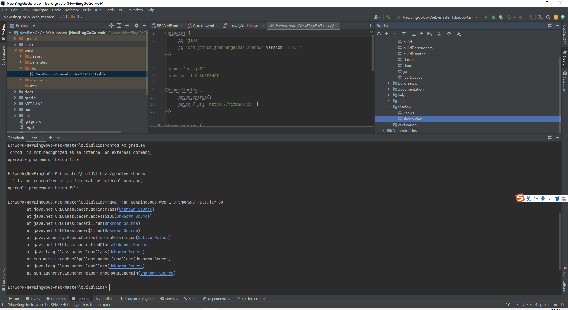 java端无法运行提示需要指定端口请问在哪里指定端口？arg[0]="8080"这样也会报错运行 · Issue #14 ...