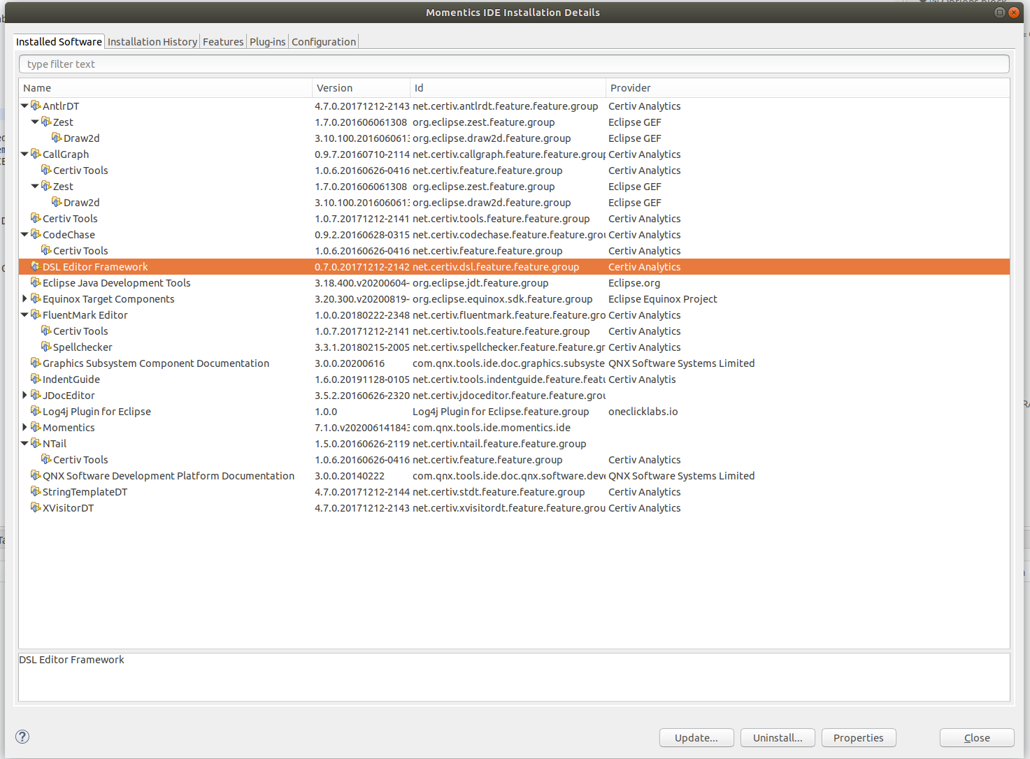 net.certiv.anlrdt.core was unable to instantiate class "net.certiv.antlrdt.core.builder ...