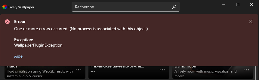 One or more error occurred. (No process is accociated with this object.) · Issue #1776 ...