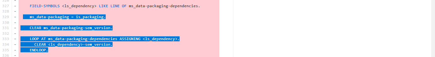 Copy & paste of Diff Page does not work properly · Issue #4799 · abapGit/abapGit · GitHub