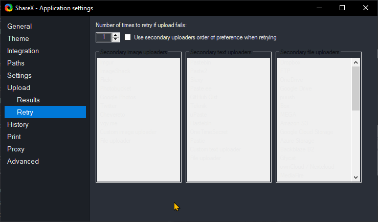 Bad colors in "Upload > Retry" settings · Issue #5871 · ShareX/ShareX · GitHub