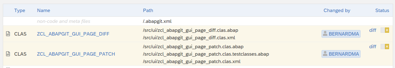 Repo view: Switch "Path" and "Changed by" columns · Issue #5059 · abapGit/abapGit · GitHub