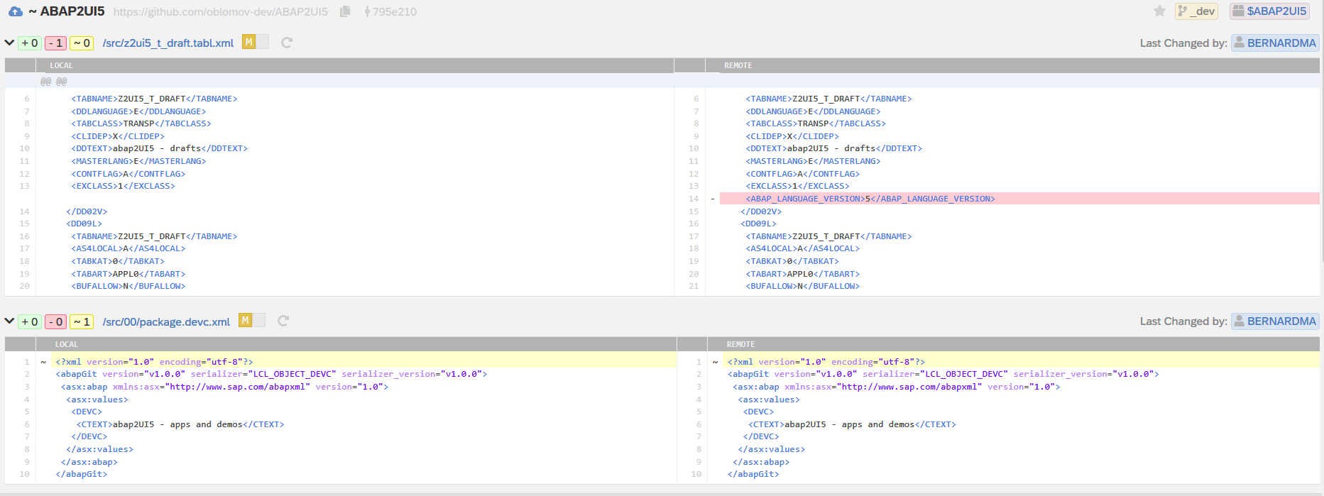 Diffs For On Prem · Issue 133 · Abap2ui5 Abap2ui5 · Github