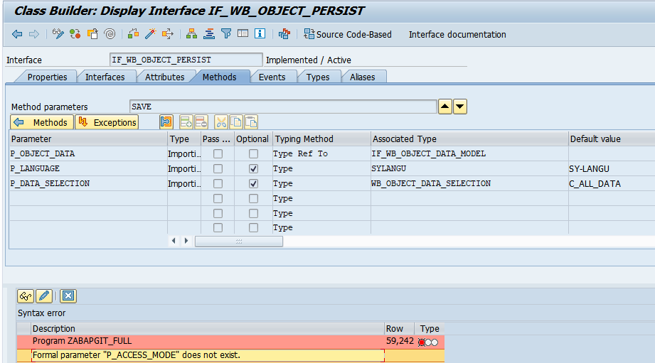 Srvb 702 Formal Parameter Paccessmode Does Not Exist · Issue 3422 · Abapgitabapgit · Github