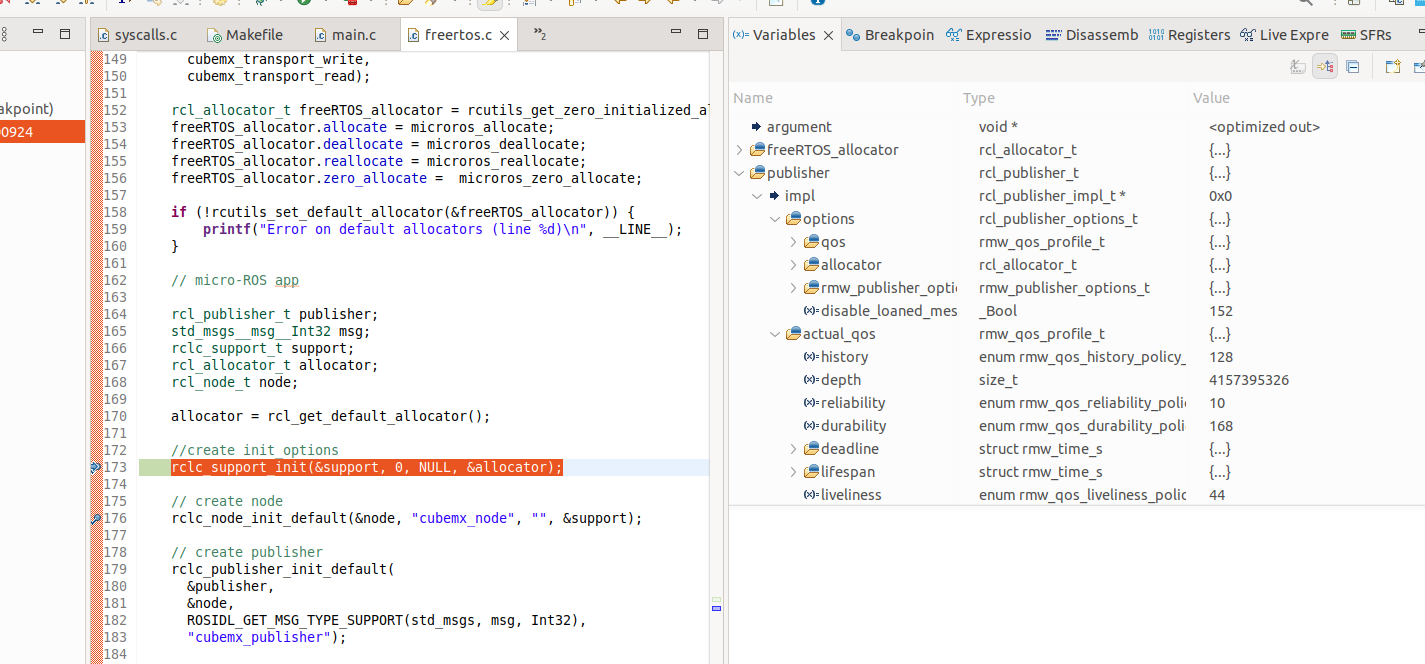 not create rclc_support_init(&support, 0, NULL, &allocator); · Issue ...