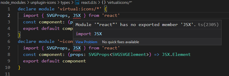 The React types seem to be wrong. · Issue #78 · unplugin/unplugin-icons · GitHub