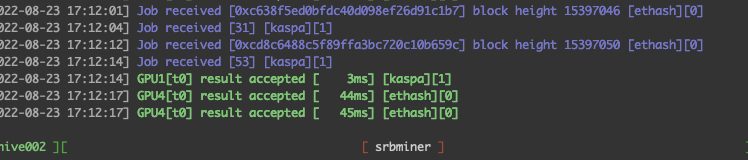 Srb Miner No Shares Reported Lol Miner Error And Shares Are Not Being Counted In Miner · Issue