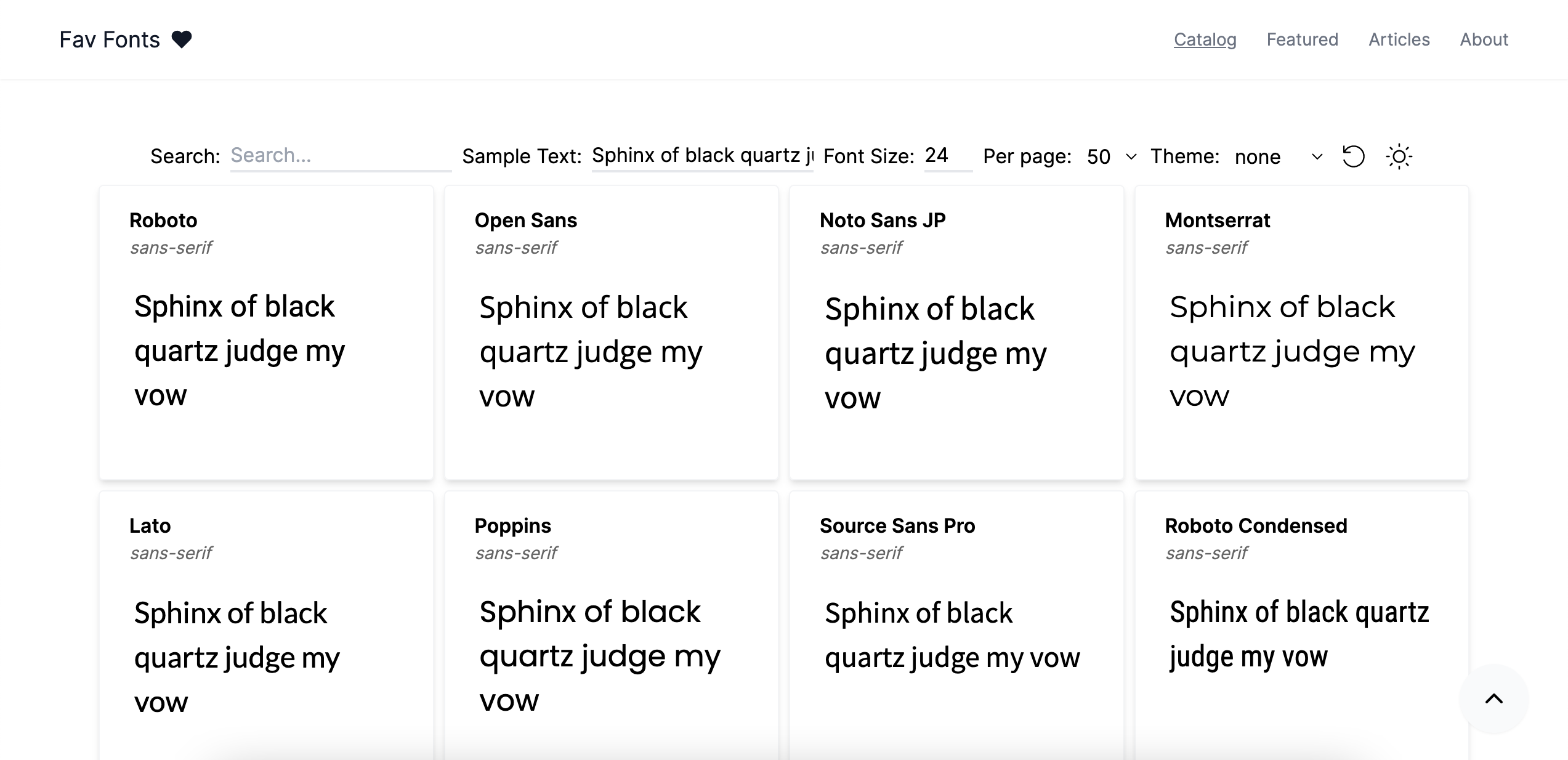 GitHub - dejmedus/fav-fonts: Find Google Fonts by theme